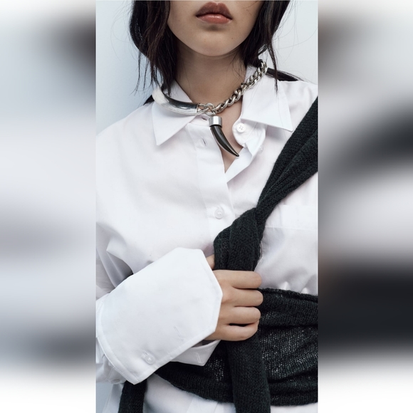 Zara | Jewelry | Zara Horn Chain Necklace | Poshmark